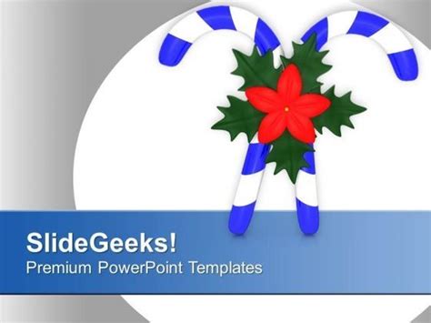 Sugar Candy For Christmas Celebration Powerpoint Templates Ppt Backgrounds