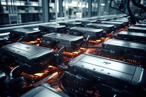 A Bustling Factory Floor Operating At Full Capacity With A Wide