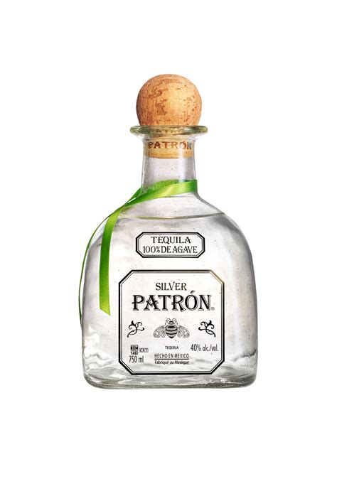 Patron Tequila Bottle With Green Ribbon