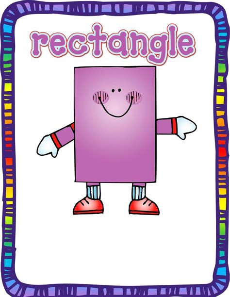Rectangle Song Poster Teaching Shapes Shape Activities Preschool