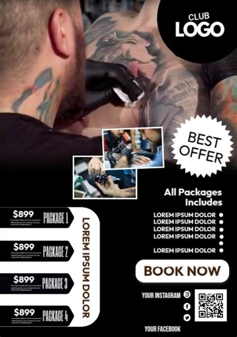 Tattoo Package Flyer Template Postermywall