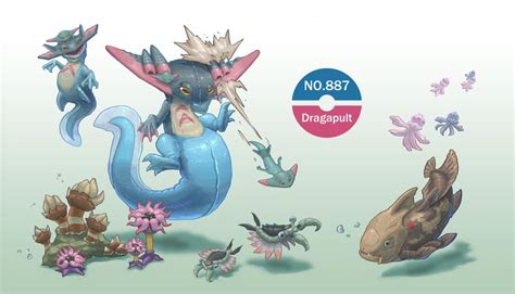 Dreepy Dragapult Frillish Frillish Frillish And More Pokemon Drawn By Chao Xiaopu
