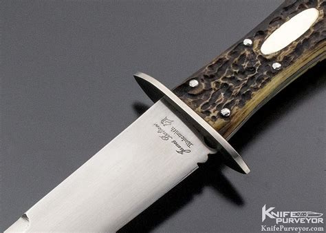 James Batson Custom Knife Jigged Stag Woodhead Bowie Knife Purveyor