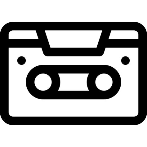 Cassette Basic Rounded Lineal Icon