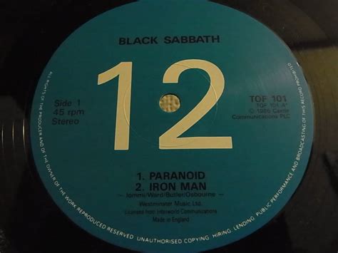 Yahooオークション Uk12 Black Sabbathparanoidiron Manblack S