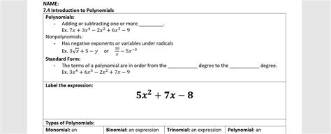 74 Intro To Polynomails