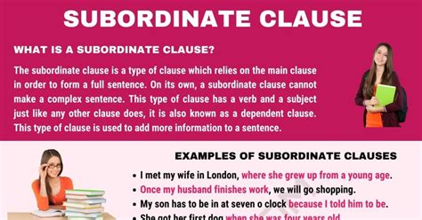 Subordinate Clause Examples And Definition Of Subordinate Clauses • 7esl