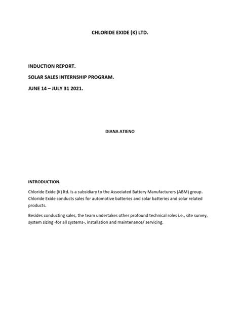 Induction Report Pdf