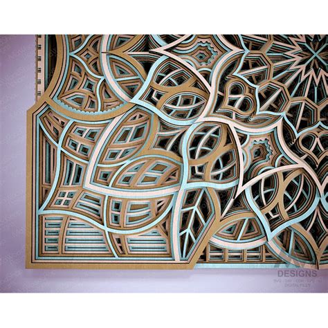 Multi Layer Mandala Svg Dxf Laser Cut Mandala Patern 3d Ma Inspire Uplift