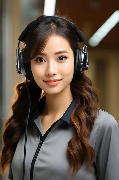 Premium Ai Image A Beautiful Costumer Service Girl