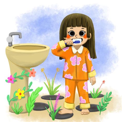 Lili Was Brushing Her Teeth Happily On Behance