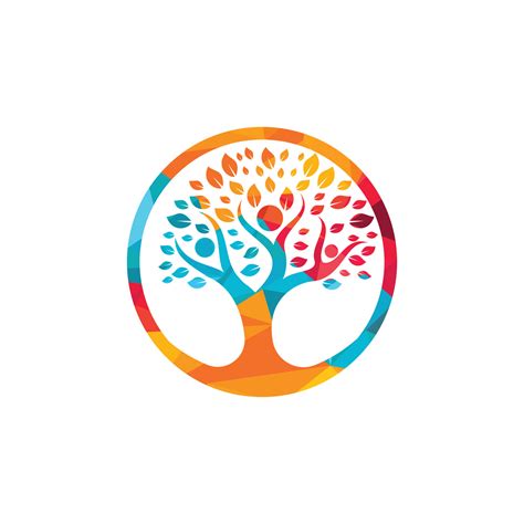 Creative People Tree Concept Logo Design Template 11474232 Vector Art