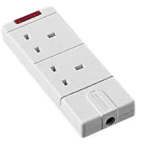 G Extension Socket White Single Trailing Socket