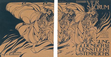 Koloman Moser 1868 1918 Ver Sacrum Magazine Front And Back Koloman