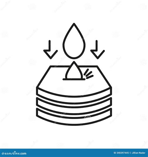 Absorption Icon Flat Line Symbol Set Stock Illustration Illustration Of Science Permeation