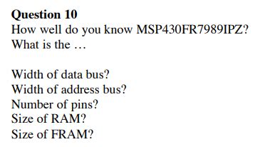 Solved Question How Well Do You Know MSP FR IPZ Chegg Com