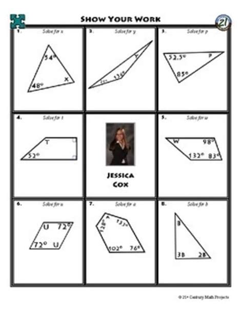 Triangle Angle Sum Theorem Printable And Digital Activity Jessica Cox