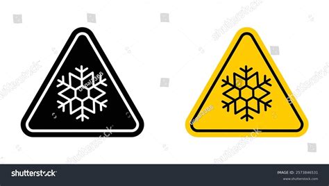 Cold Warning Signs Vector Set Stock Vector Royalty Free 2573846531