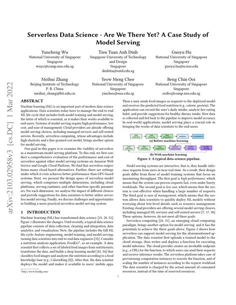 Pdf Serverless Model Serving For Data Science