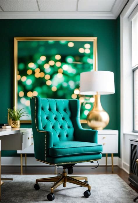 19 Green And Gold Office Ideas