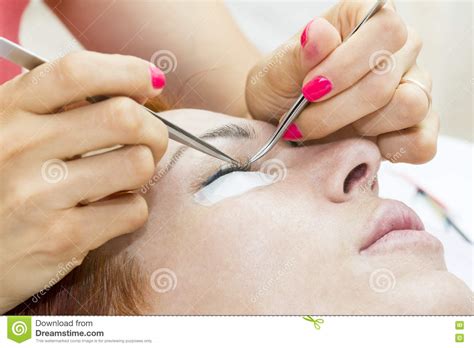 Eyelash Extension Process Stock Image Image Of Addition 76043423