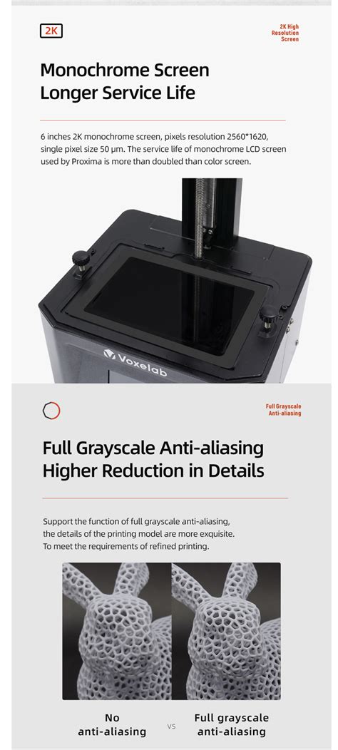 3d Gadgets Malaysia Voxelab Proxima Monoscreen Lcd Resin 3d Printer