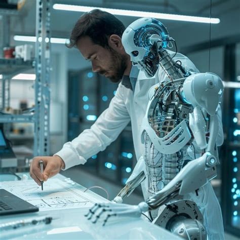 Free Robot Human Collaboration Image Download At Stockcake