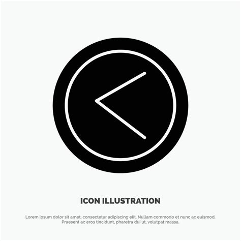 Arrow Interface Left User Solid Glyph Icon Vector 13448044 Vector Art