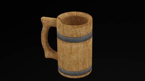 Wooden Tankard 3d Model By Thedazking