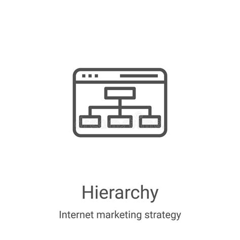 hierarchy icon vector from internet marketing strategy collection thin