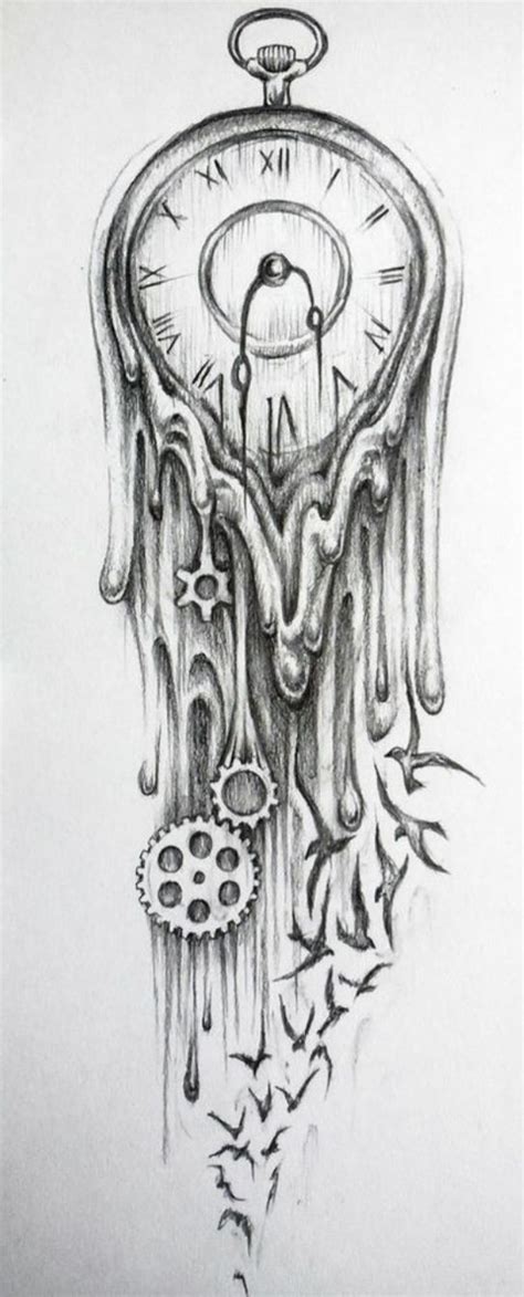 Dibujo De Reloj Derretido Reloj Derretido Inspirado En Dalí Arte