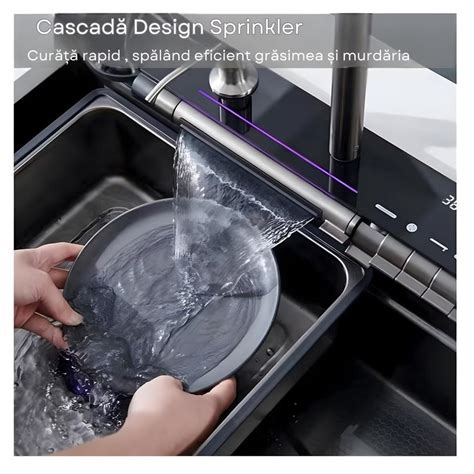 Chiuveta Multifunctionala Pentru Bucatarie Inox 75x45 Cm Negru