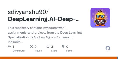 Github Sdivyanshu90deeplearningai Deep Learning Specialization By Andrew Ng This Repository