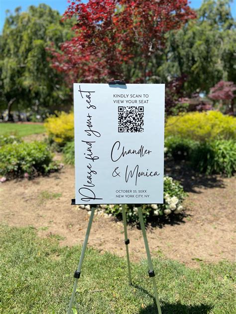 Wedding Seating Chart Qr Code Seating Chart Wedding Seat Chart With Qr