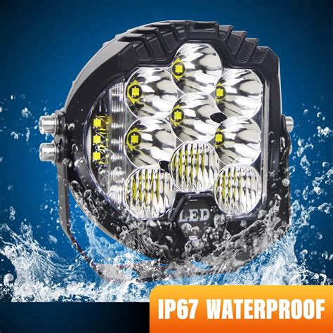 357 Round Led Work Light Spot Flood Pods Suv Driving Truck Off Road