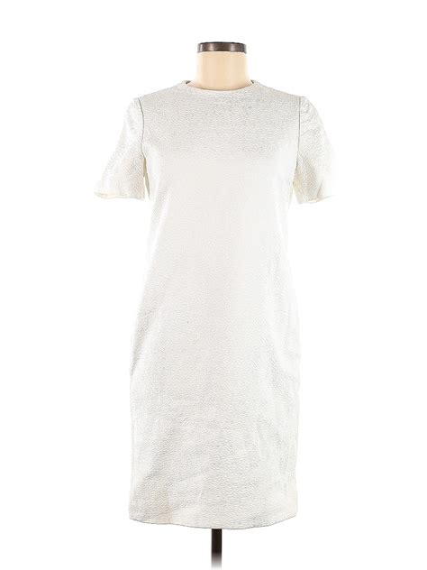 Bill Blass Solid White Casual Dress Size 12 81 Off Thredup