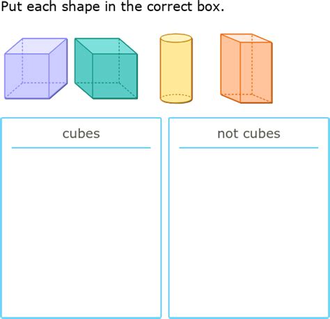 Ixl Sort Three Dimensional Shapes 1st Grade Math