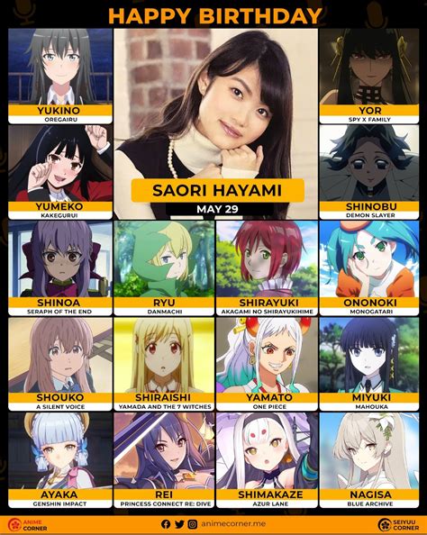 Saori Hayami Roles