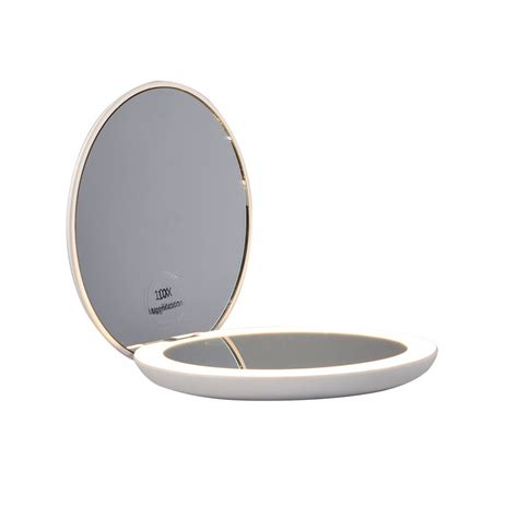 Espelho De Bolsa Portátil Com Led 10x Aumento Klass Vough Íris Bm 20