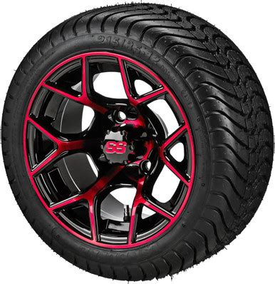 12 Ninja Blackred On 21535 12 Lsi Elite Tires Set Of 4 Fits Club
