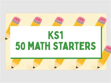 Version 3 50 Maths Starters For Ks1 Teaching Resources