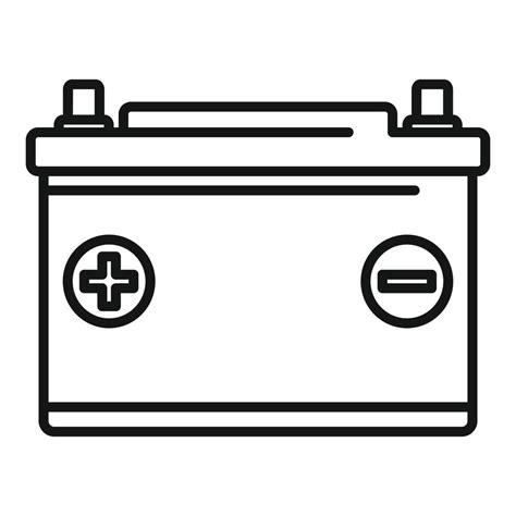 Car Battery Icon Outline Style 14649566 Vector Art At Vecteezy