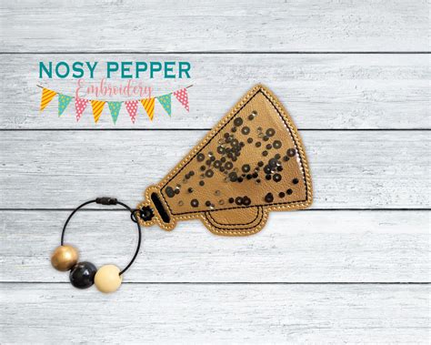 Cheer Shaker Bookmarkbag Tagornament Machine Embroidery File Digital Nosy Pepper Patterns