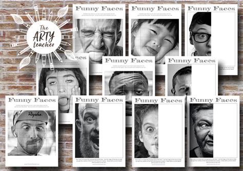 Drawing Funny Faces Art Lesson The Arty Teacher Funny Faces Art