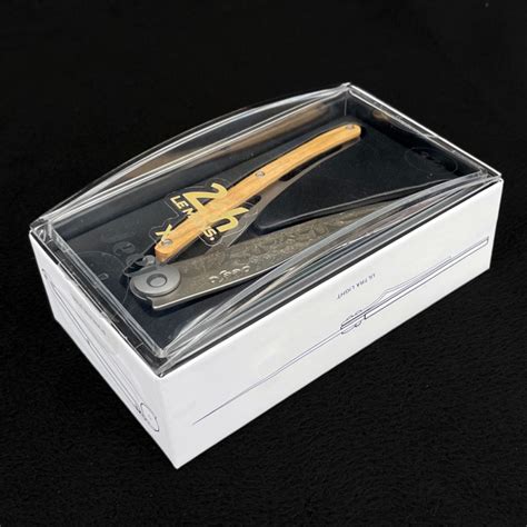 24h Le Mans Knife 100 Years Day Edition Tattoo Titanium Olive Wood