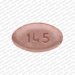 Pill Finder R 145 Peach Elliptical Oval