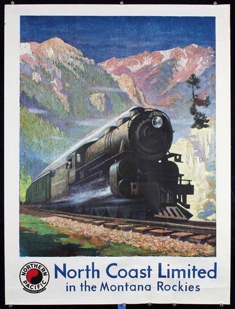 Original 1920s Northern Pacific Rail Poster North Coast Auction