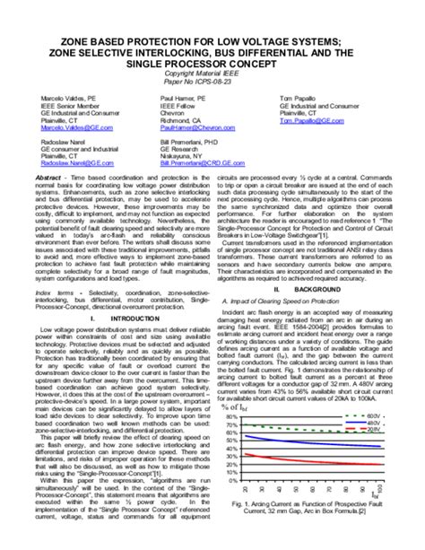 Pdf Zone Based Protection For Low Voltage Systems Zone Selective
