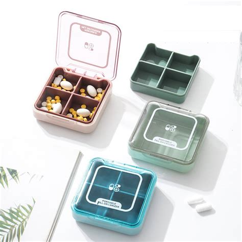 Lockable Plastic Pill Box With 4 Compartments Getin Promos Your