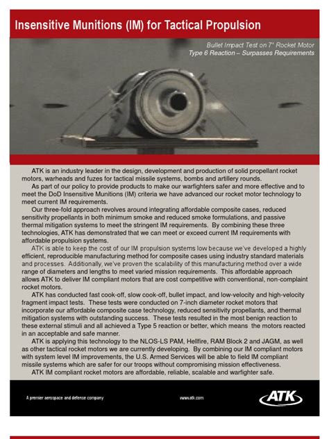Im Affordable Insensitive Munitions Pdf Rocket Rocket Engine